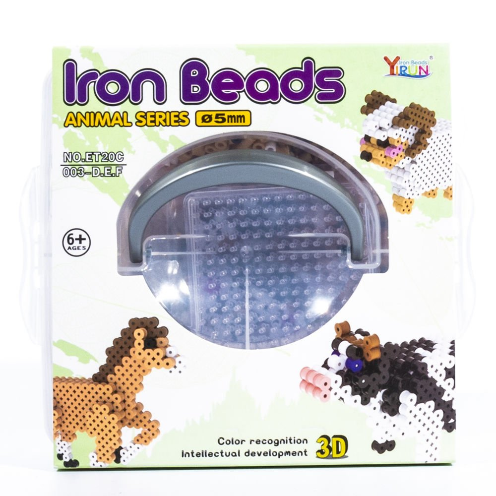 Kuferek koralików do prasowania - Zwięrzęta Farma 3D