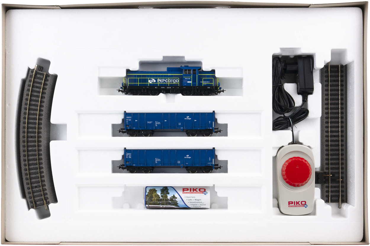 Piko 97937- Zestaw startowy SM42-606 PKP Cargo z 2 węglarkami KOLEJKI ELEKTRYCZNE Lokomotywy ...